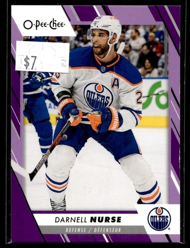 2023-24 O-Pee-Chee Purple Border Darnell Nurse 09/49 Edmonton Oilers ...