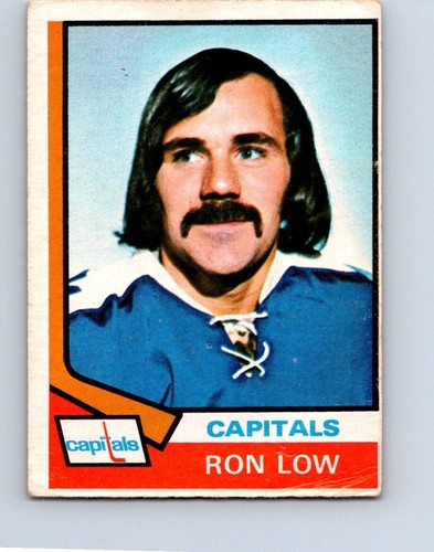 VINTAGE HOCKEY CARD 1974 O-PEE-CHEE WASHINGTON CAPITALS RON LOW NO719 ...