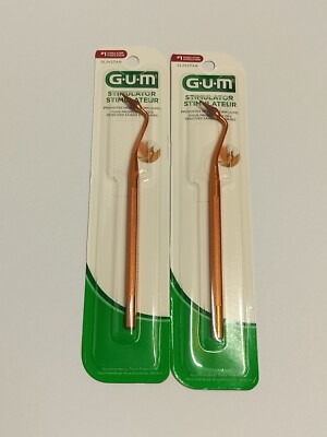GUM Stimulator Permanent Handle with Rubber Tip Precision Ctrl Massages ...