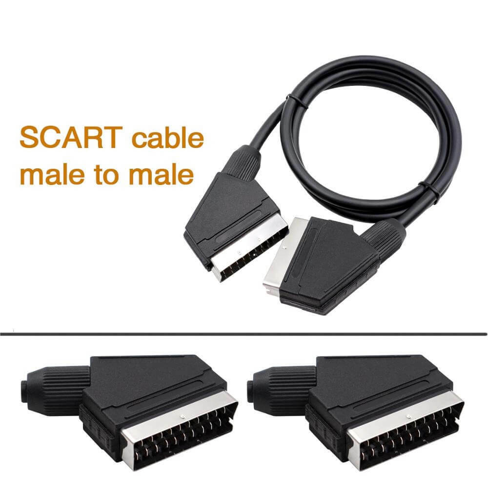 1.8m RGB Scart Cable for PS2 PS1 PS3 SEGA Mega Drive Dreamcast Saturn ...