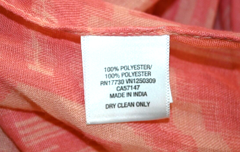 Target Scarf / Shawl 100% Polyester RN#17730 Size 27" X 72" | eBay