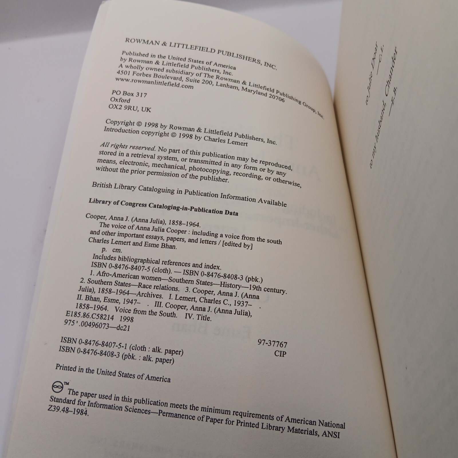 Voice of Anna Julia Cooper: Including A Voice From the South Paperback ...