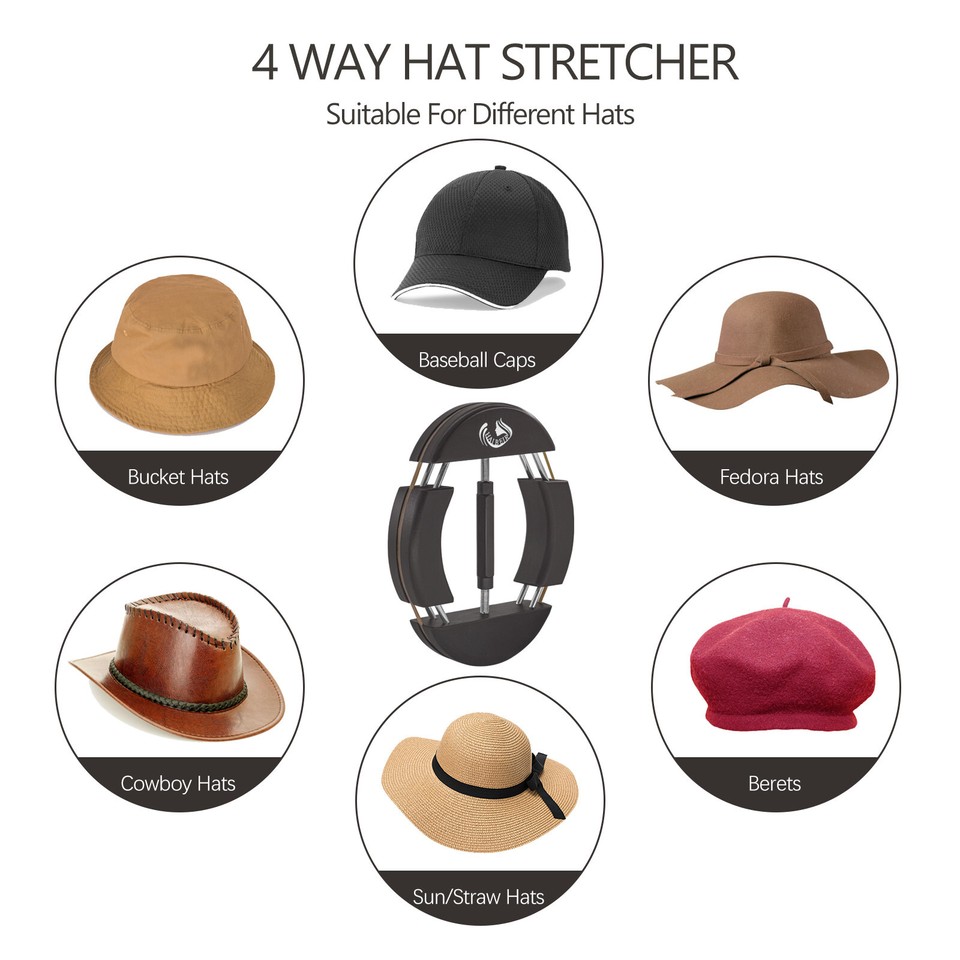 HAIBEIR 4 Way Hat Stretcher for Adults One Size from 7.08 to 9.6 ...