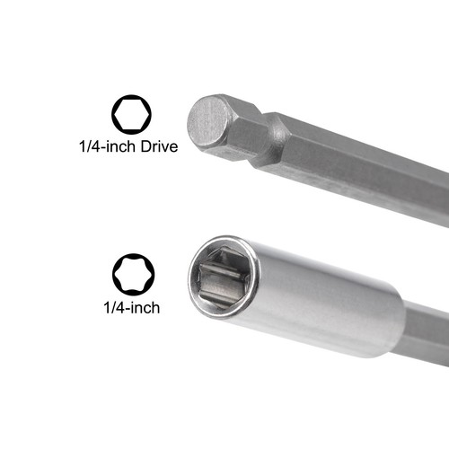 3pcs Magnetic Bit Extensions 150mm 1/4-Inch Hex Shank Quick Release ...