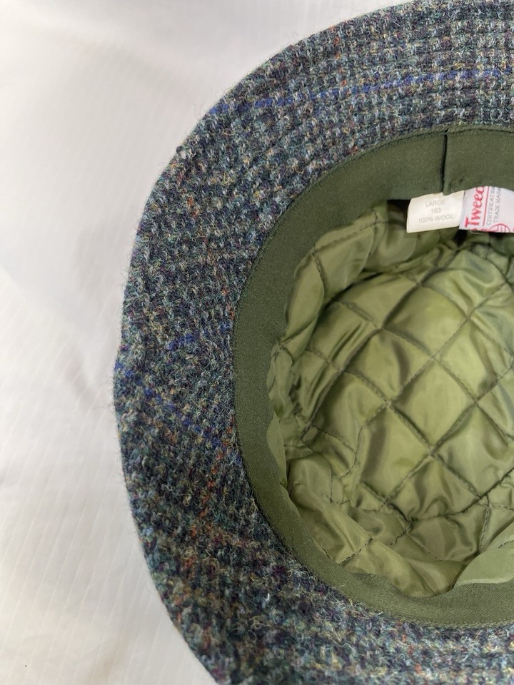 Harris Tweed Bucket Hat Large Grouse Irish Walking Style 100% Wool ...