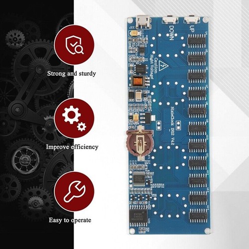 In12 Digital Clock PCB Kit USB Powered Colorful Display and Sleep Mode ...