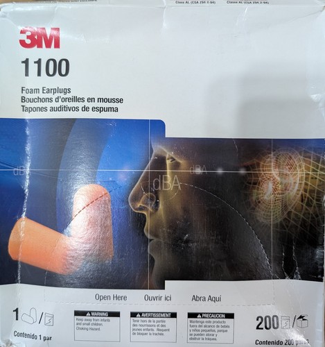 New 3M 1100 Uncorded Disposable Foam Ear Plugs - 200/Box | eBay