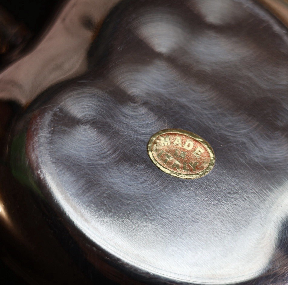 Vintage Italian Cherry Dish Silver Tone Metal Mid Century Made in Italy ...