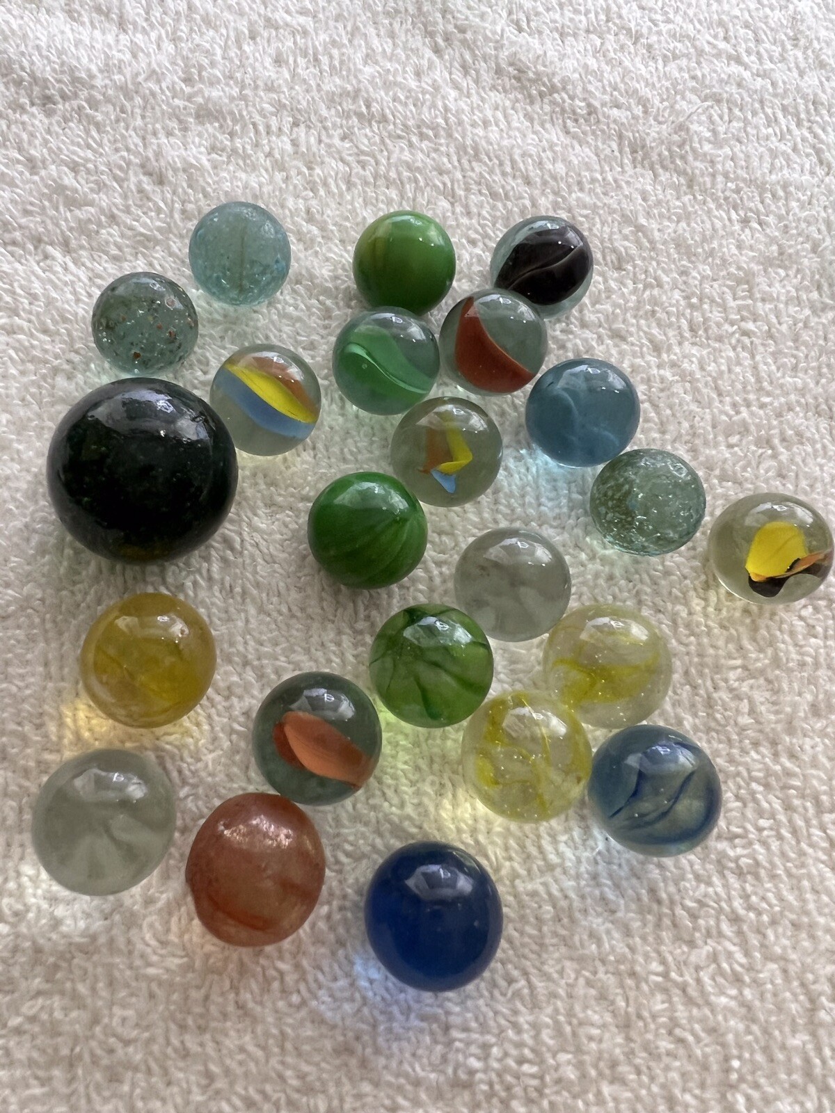 Marble Lot Varied Collection with Shooters 100 Marbles Multicolor ...