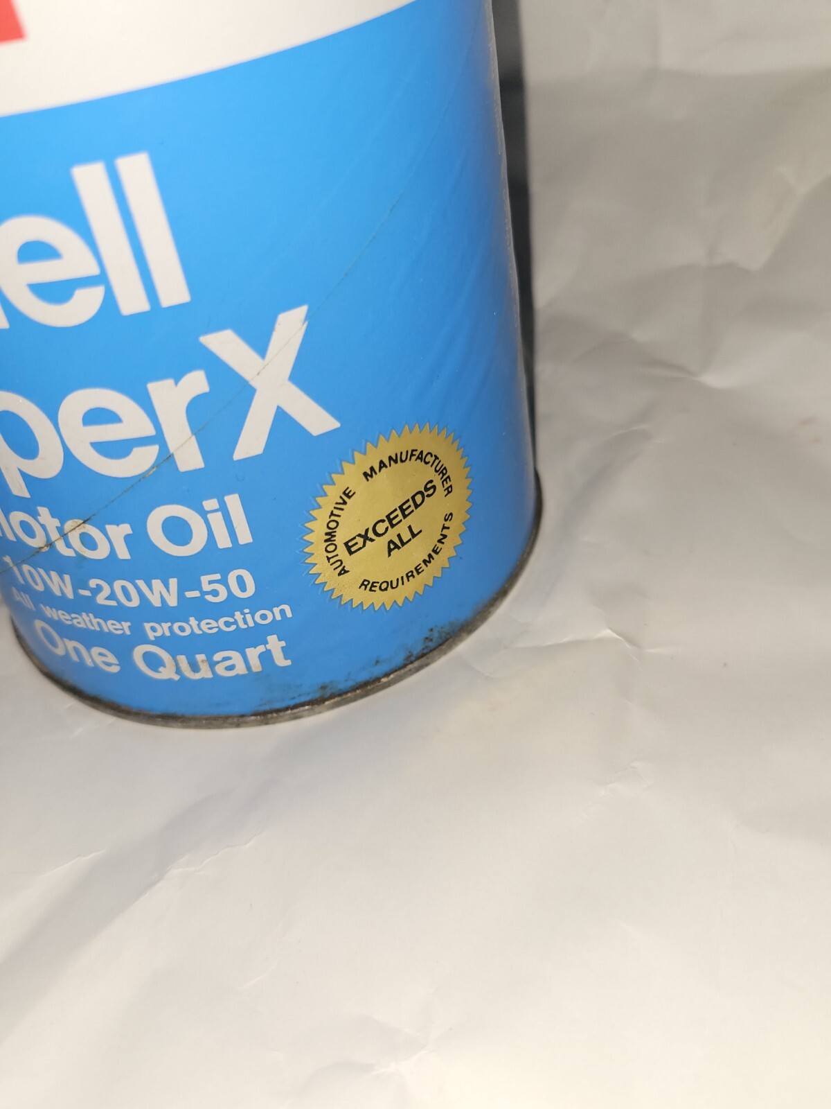 Vtg Shell Super X Full Qt. S A.E. 10W-20W-50 ARL SERVICE | eBay