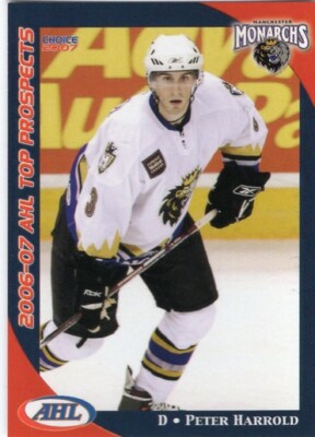 Peter Harrold 2006-07 AHL Top Prospects Manchester Monarchs | eBay