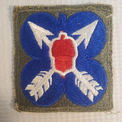 Vintage WWII Patch 21st US Army Corps Blue Clover White Arrows Red ...