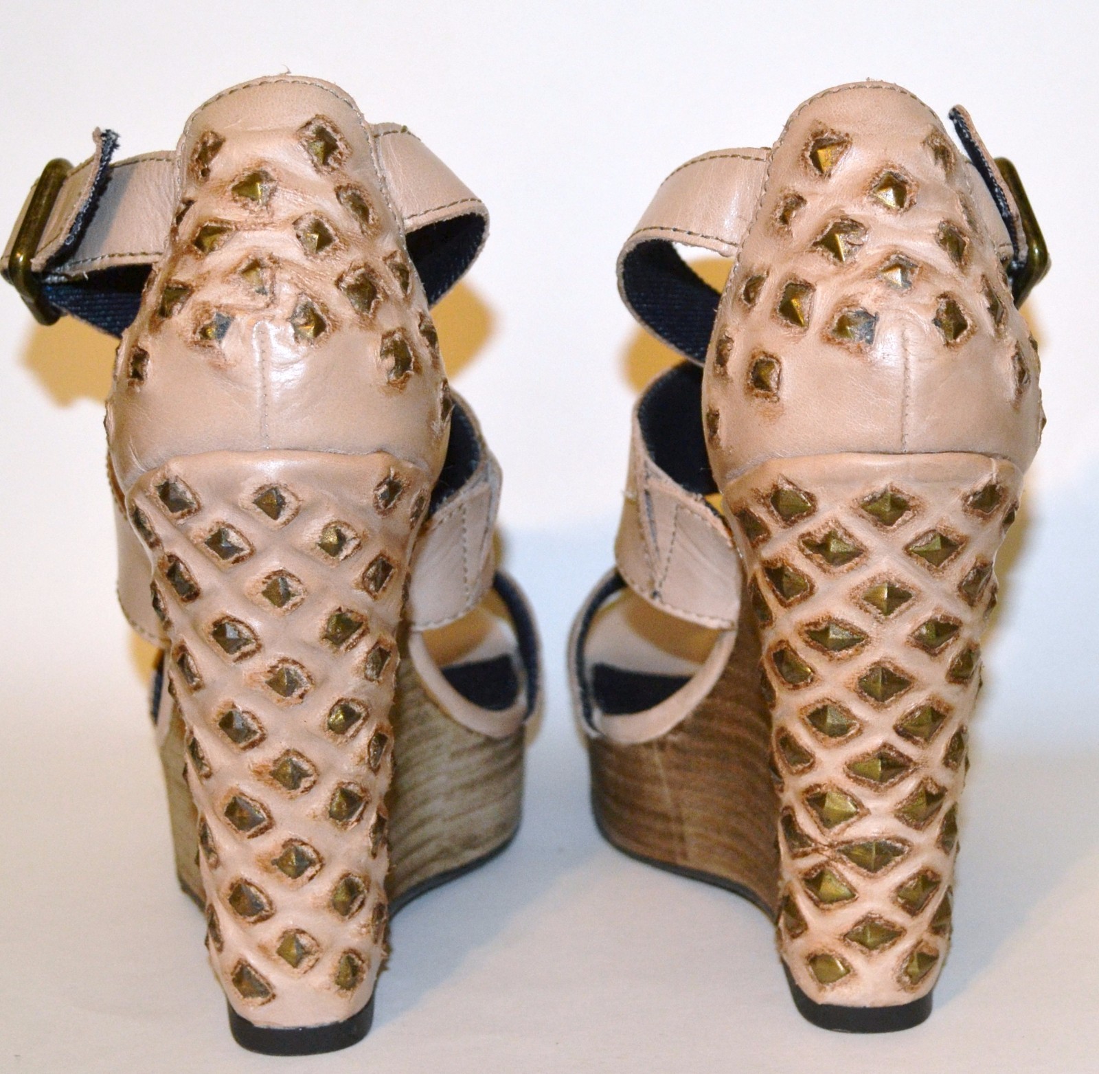 NWB Calvin Klein HARA BRNSHD Plataform Wedge Leather Size 6 US | eBay