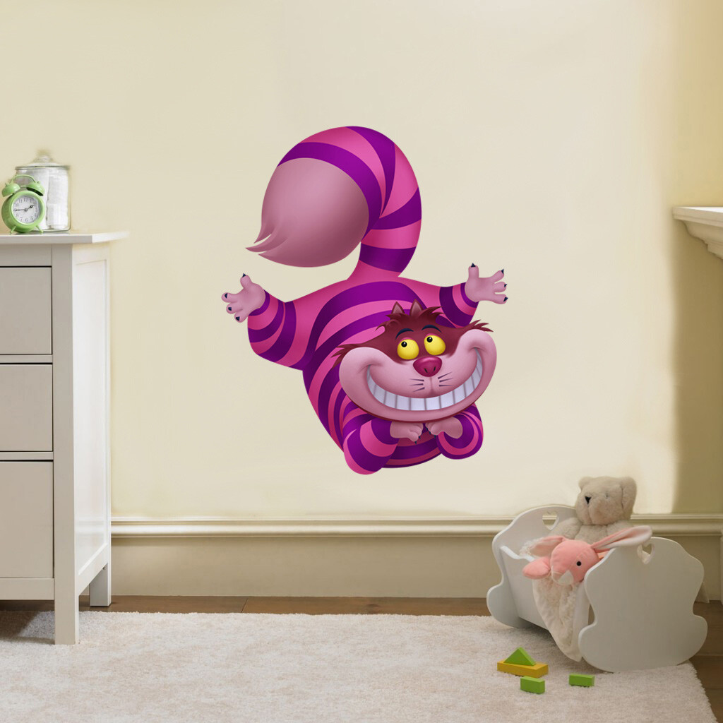 CHESHIRE CAT Disney Decal Removable WALL STICKER Decor Art Kids Alice ...