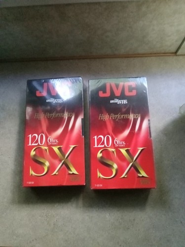 Lot of 2 JVC VHS Tapes T-120 SX Blank High Performance New,sealed | eBay