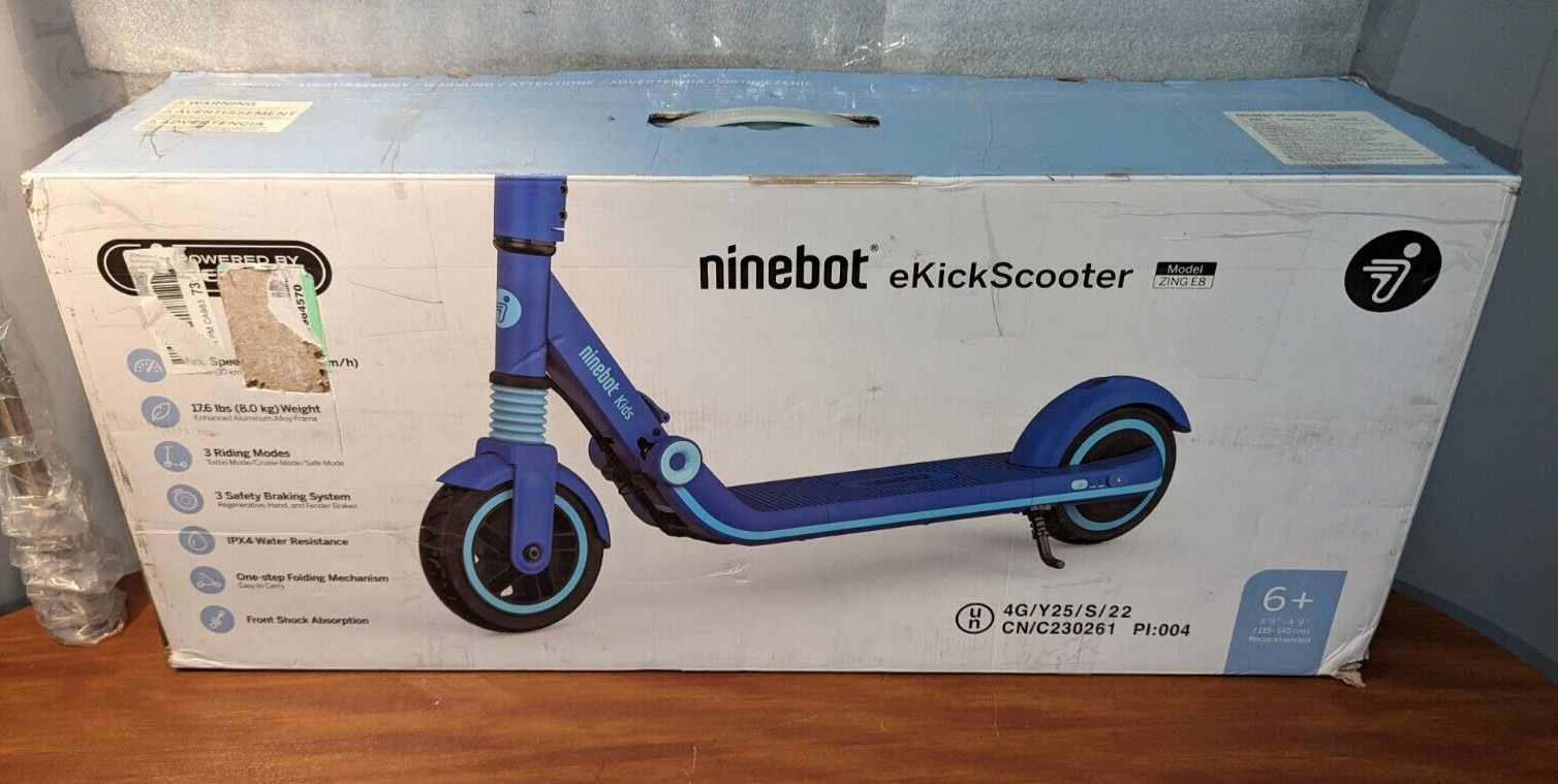 Segway Ninebot Electric KickScooter ZING E8 for Kids "Blue", (Read Desc ...