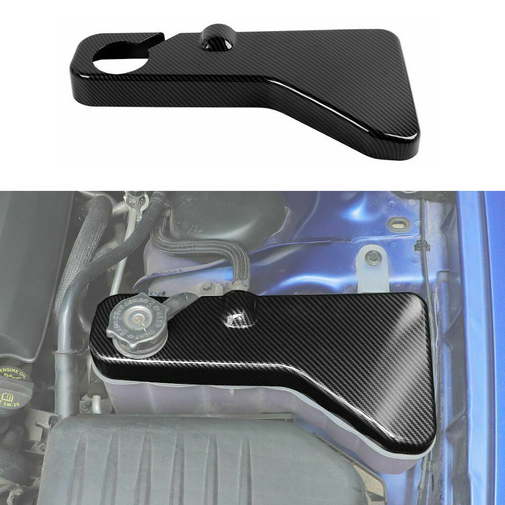 Carbon Fiber Coolant Tank Cover Trim Cap For Dodge Challenger & Charger ...