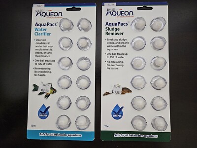 Aqueon AquaPacs Sludge Remover & Water Clarifier Bundle (12 In Each ...