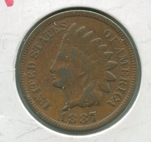 1887 Indian Head Cent Penny Copper Coin 1C - RK288 | eBay UK