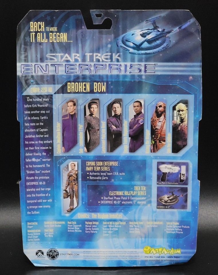 Art Asylum Star Trek Enterprise Broken Bow Sub-Commander T'Pol AF 2002 ...
