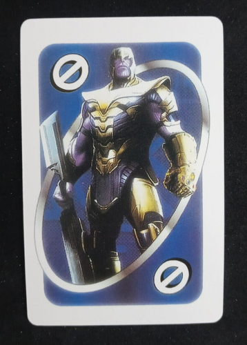 2018 Marvel Avengers Uno Card Blue Thanos Skip Card | eBay