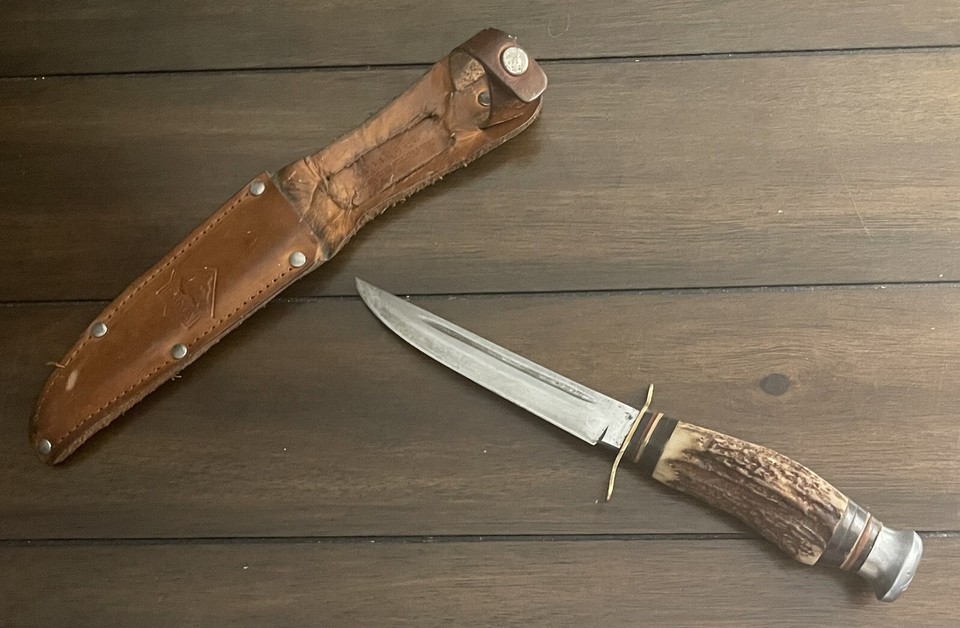Vintage PUMA Solingen Western Germany Stag Scout Knife W Original ...