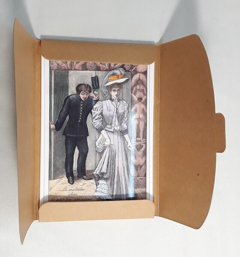 12 CARTES POSTALES EROTIQUES RARES Fredillo Le Modèle chez le peintre ...