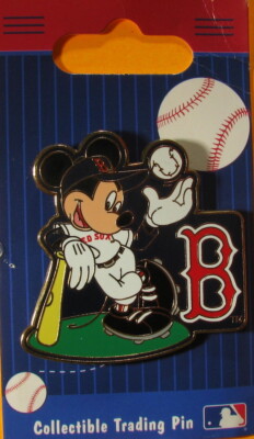 WDW DISNEY PIN 2009 Mickey Major League Baseball MLB Player Boston Red ...