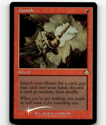 MTG Gamble (Retro Frame) FOIL Dominaria Remastered Rare | eBay