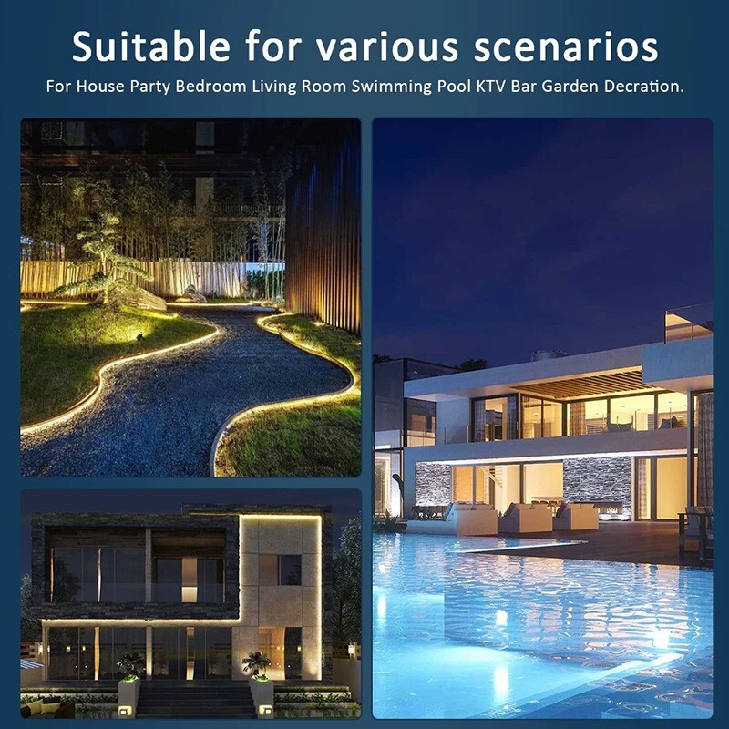 IP68 Waterproof LED Strip Light 2835 DC 24V Underwater Outdoor Flexible ...