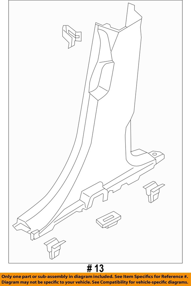 FORD OEM 11-12 Explorer Interior Trim-Lwr Ctr Plr Trim BB5Z7824356AB | eBay