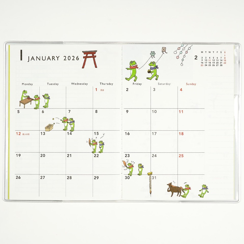 Greeting Life Frog Time Planner 2026 A6 Weekly Softcover Cafe CD-1383-MK (Starts | eBay