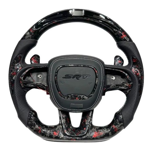 Carbon Fiber Steering Wheel LED Forged For Dodge Challenger/Hellcat ...