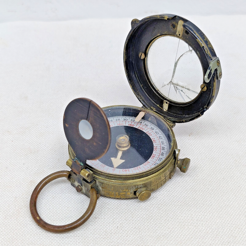 WW1 Era US Engineer Corps C-E 1918 Military Compass Solid Brass No ...