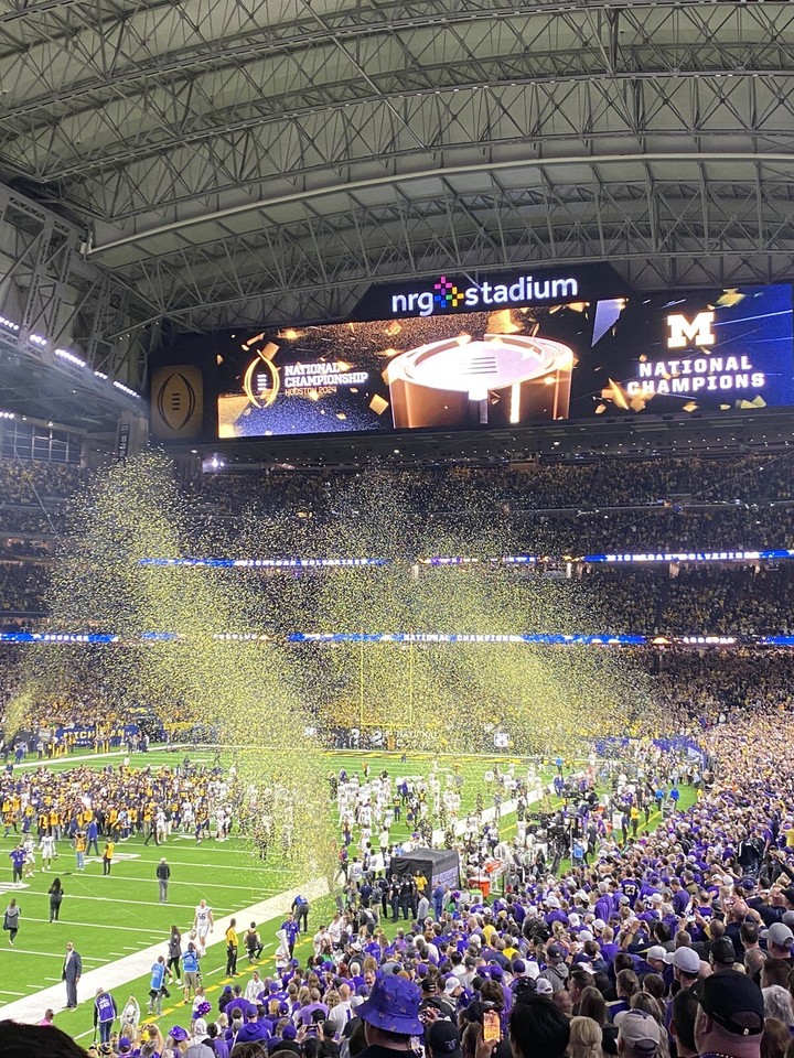 2024 Cfp National Championship Michigan Wolverines Confetti 1/8/24 ...
