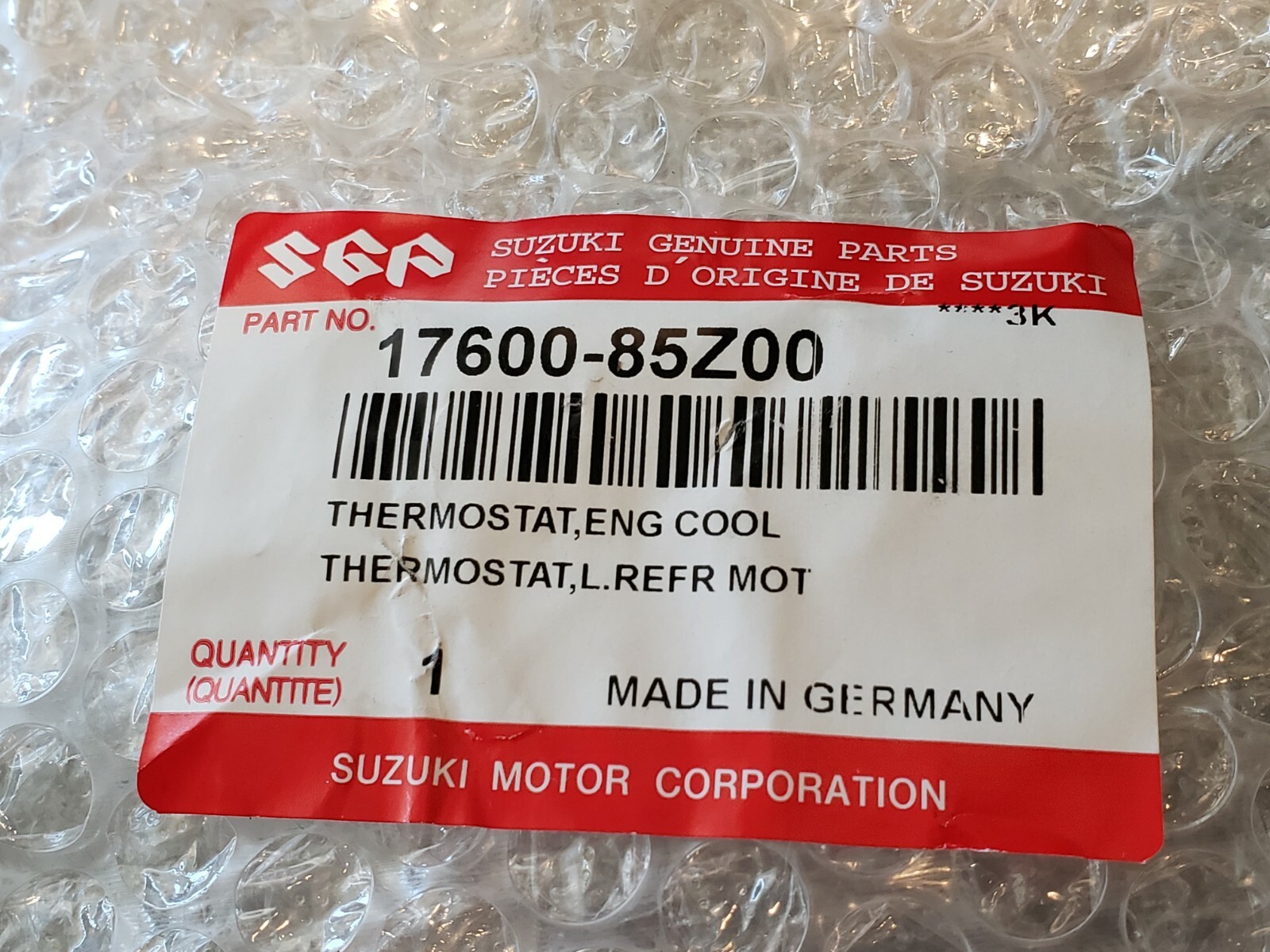 GENUINE SUZUKI GM Engine Coolant Thermostat Water Outlet Assembly 17600 ...