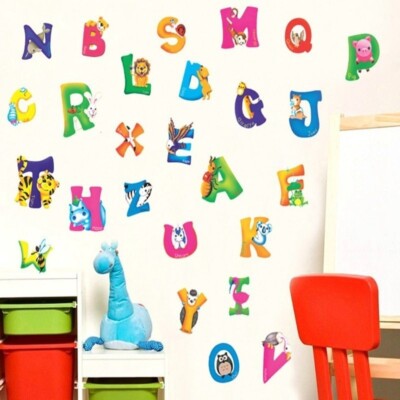 Alphabet ABC Wandsticker Wandtattoo Kinder Aufkleber Buchstaben ...