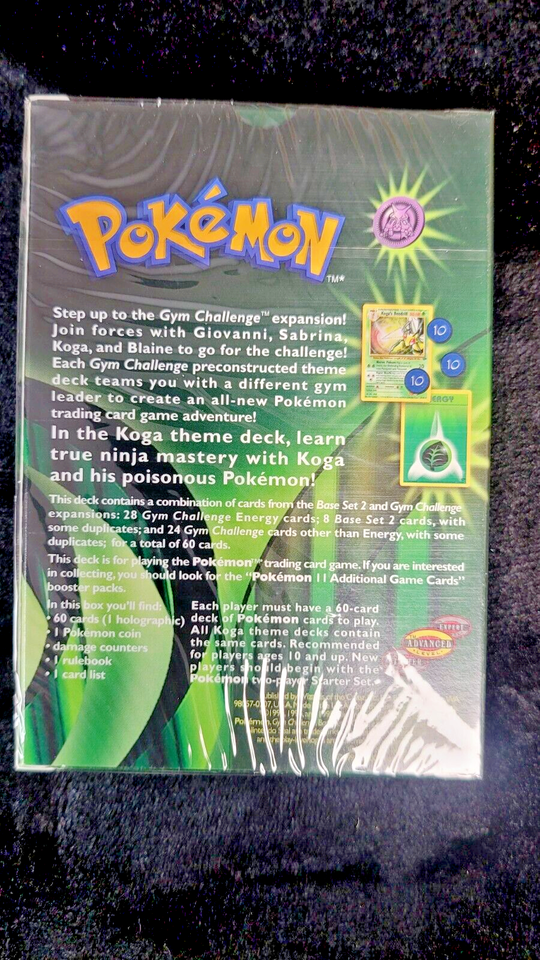 SUPER RARE Pokemon KOGA Theme Deck Gym Challenge NEW SEALED | eBay