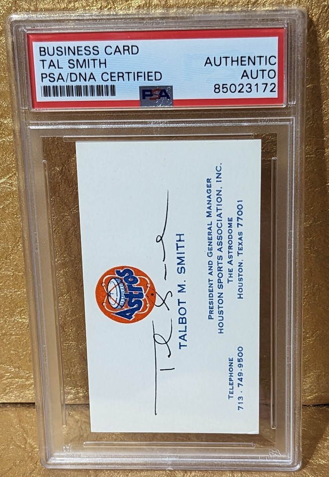 Tal Smith Autograph Houston Astros GM PSA/DNA Signed Vintage ⚾ Business ...