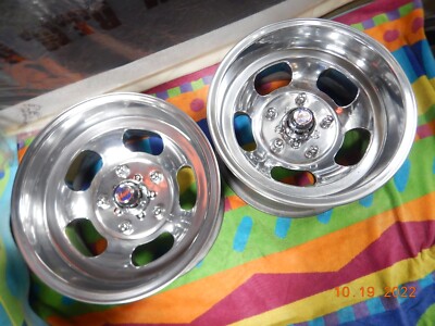 PR Polished 15 x 8.5" 5 on 5.5" Slot Mag Wheels Ford Van Truck Hotrod E ...