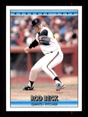 1992 BASEBALL 1992 Donruss Rod Beck San Francisco Giants #461 RC1 | eBay