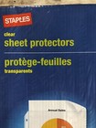 STAPLES 50 Medium-Weight Top-Loading Clear Sheet Protectors Letter Size ...