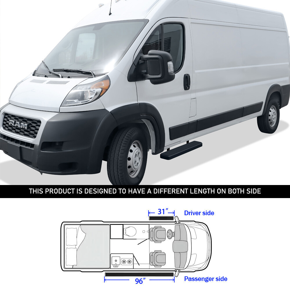 APS Stainless Steel Running Board Fit Ram ProMaster 136in 159in ...