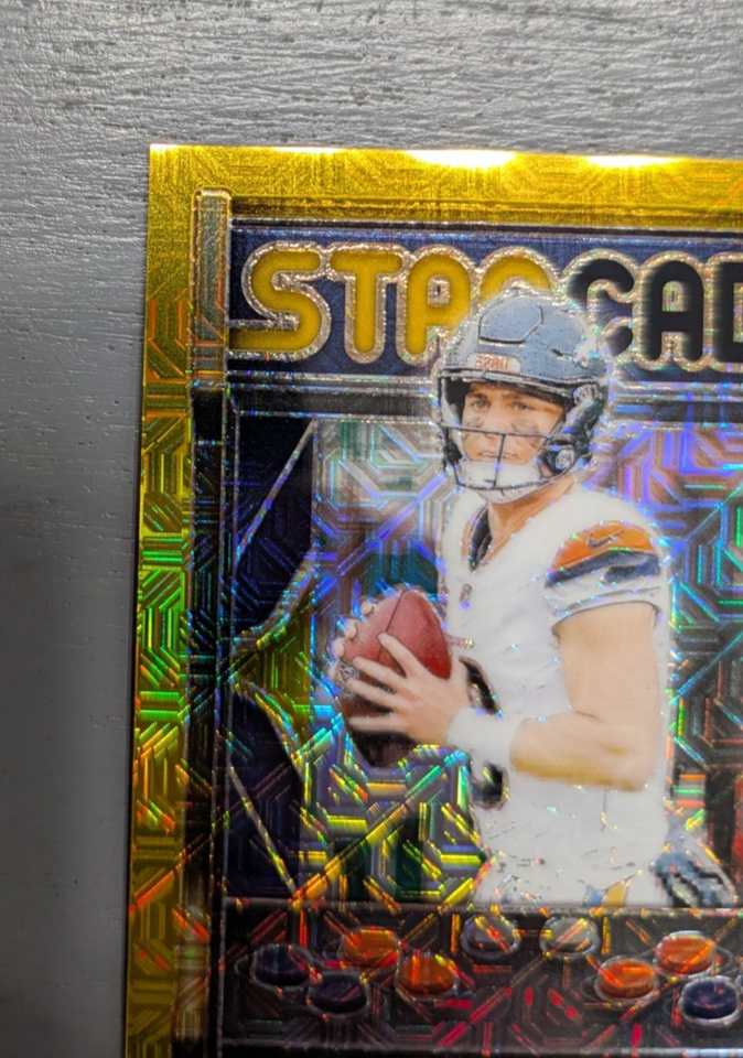 2024 Panini Select Bo Nix Gold Mojo Starcade RC Rookie 9/10 Broncos ...