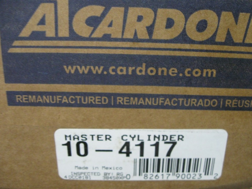 REMAN A1 CARDONE BRAKE MASTER CYLINDER (PN 10-4117) | eBay