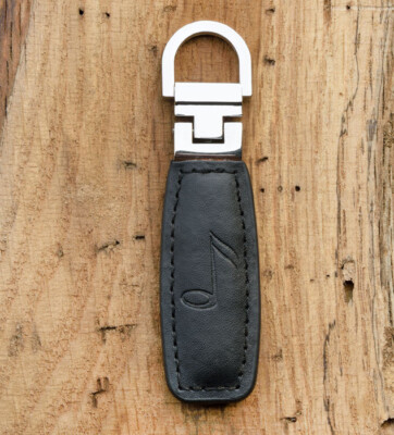 Music Note Key Chain - Men or Women - Gift Boxed - Musical Note Key Fob ...