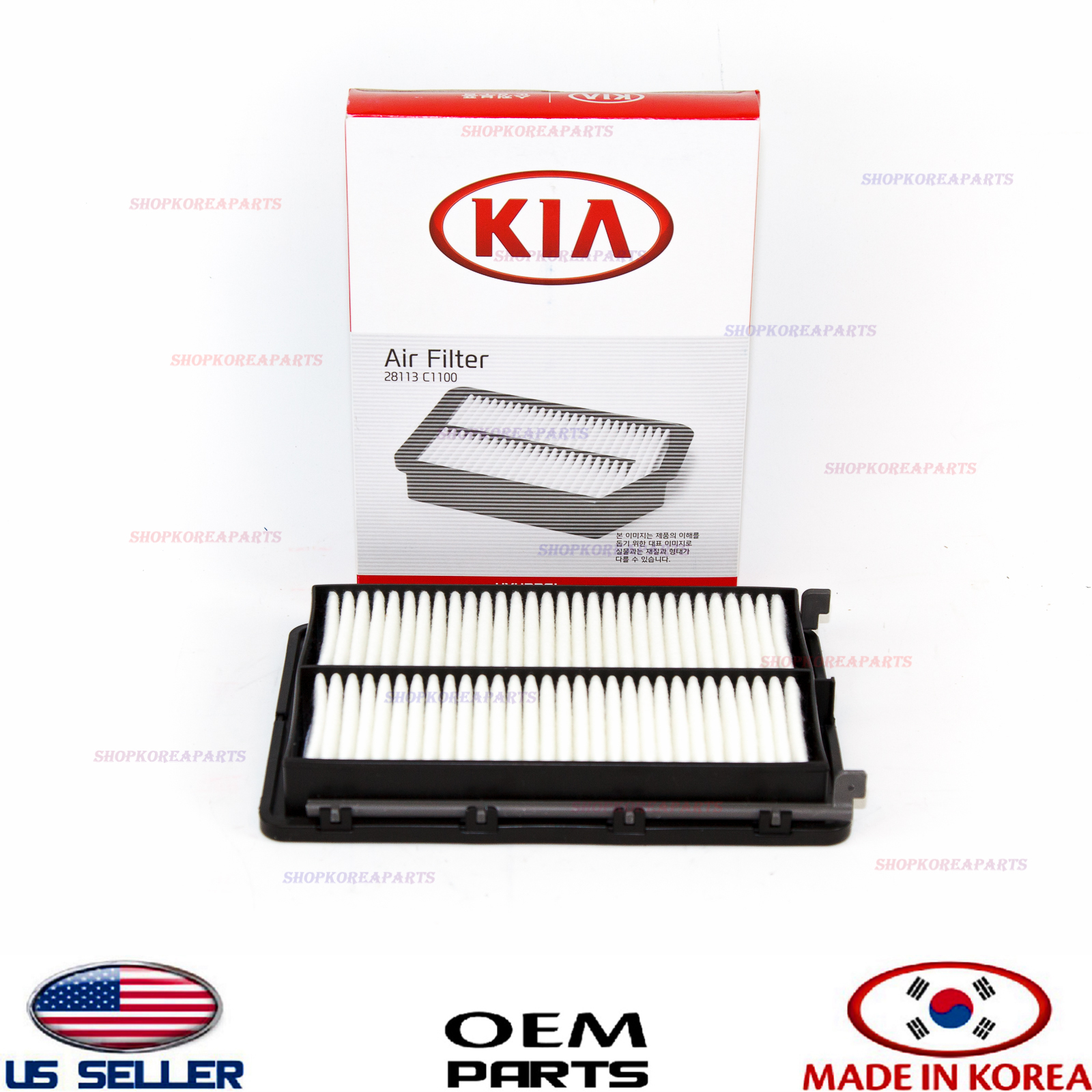 2015-2019 Hyundai Sonata 2017-2020 Optima 2.4L GENUINE Air Filter ...