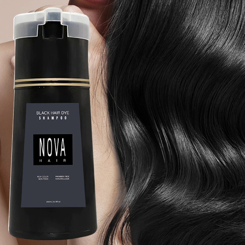 Nova Hair Instant Dye Shampoo, 200ml Gentle Hair Color Shampoo | eBay