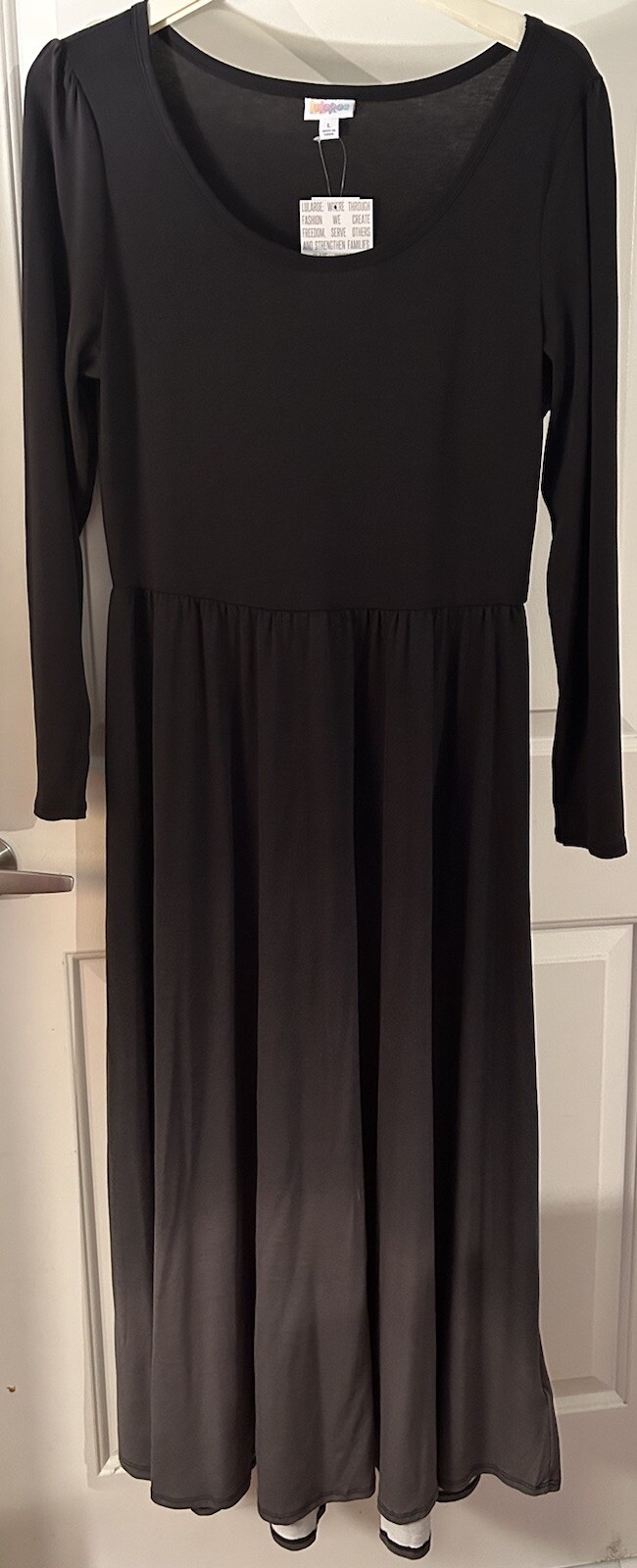 LulaRoe Ryane Black/Gray Ombré Long Sleeve Maxi Dress NWT Large | eBay