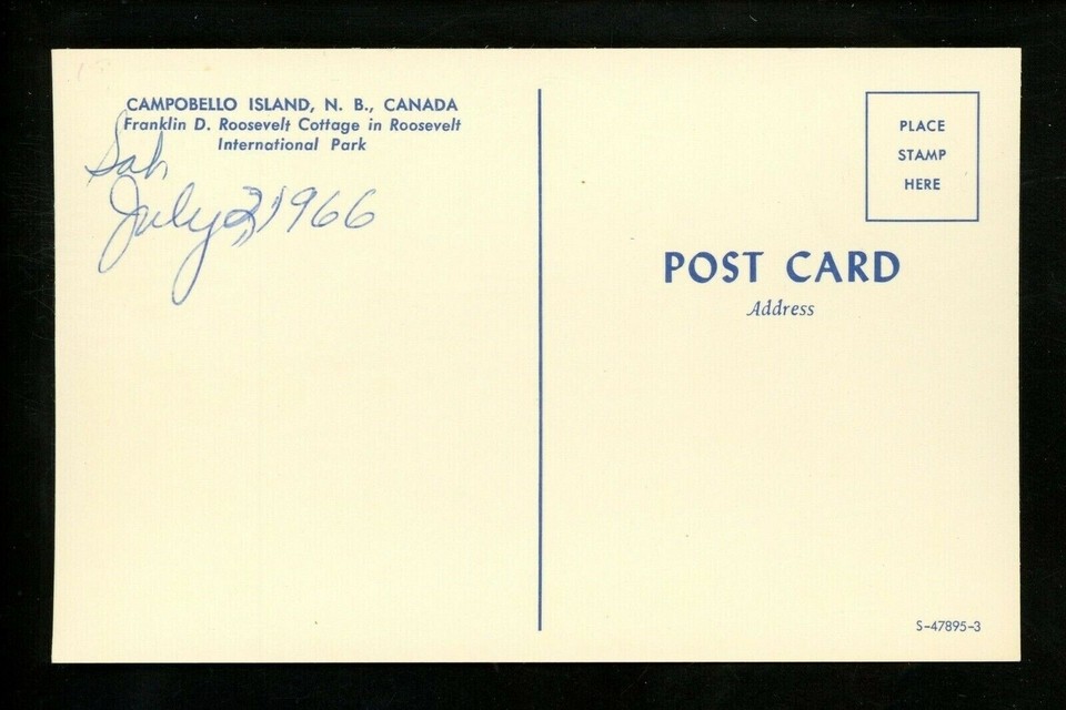 Political President postcard FDR Franklin Roosevelt Campobello Island ...